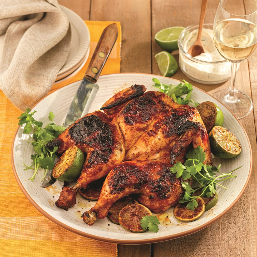 Poulet au chili en crapaudine style péruvien, sauce à la lime - Portail ...